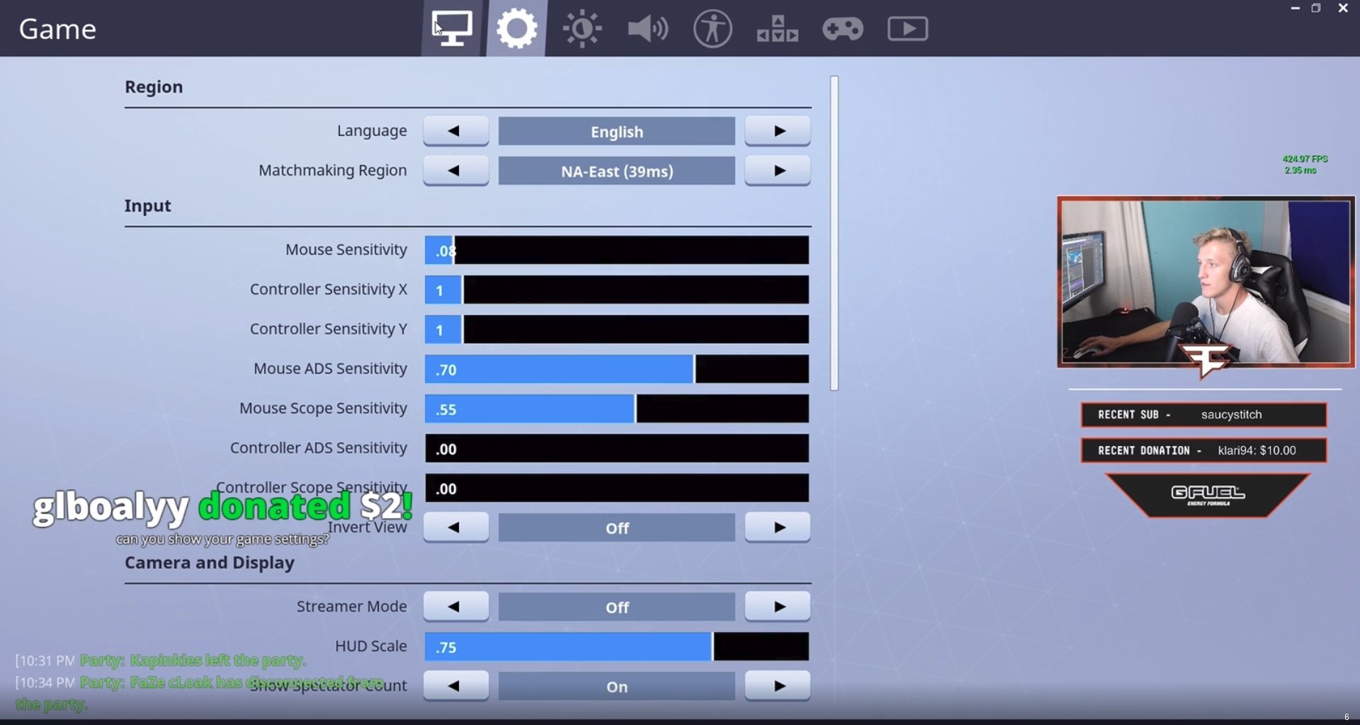Faze Tfue Fortnite Settings Keybinds Sensitivity Config And Gear 2019